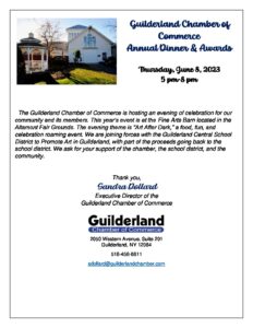 2023 Annual Dinner Sponsorship Form - Guilderland Chamber of Commerce